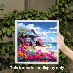 Beach House Paint by Numbers Kit, Premium, Ready Frame 16x20inch, DIY ...