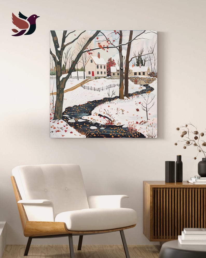 Vintage Winter Village Paint by Numbers Kit: Beginner DIY Snowfall ...