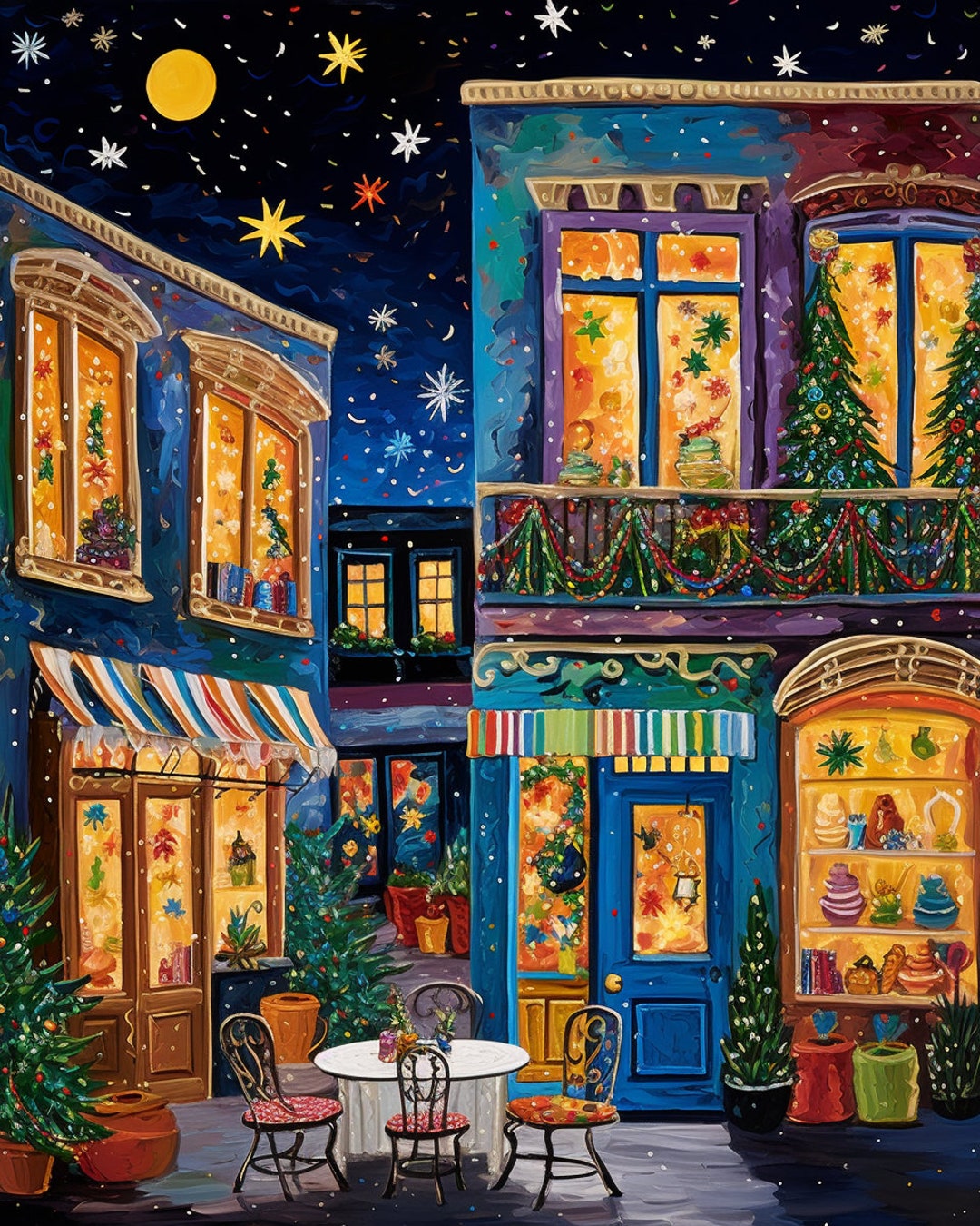 Winter Snow Paint by Numbers, Whimsical Land Paint by Numbers, Paint by ...