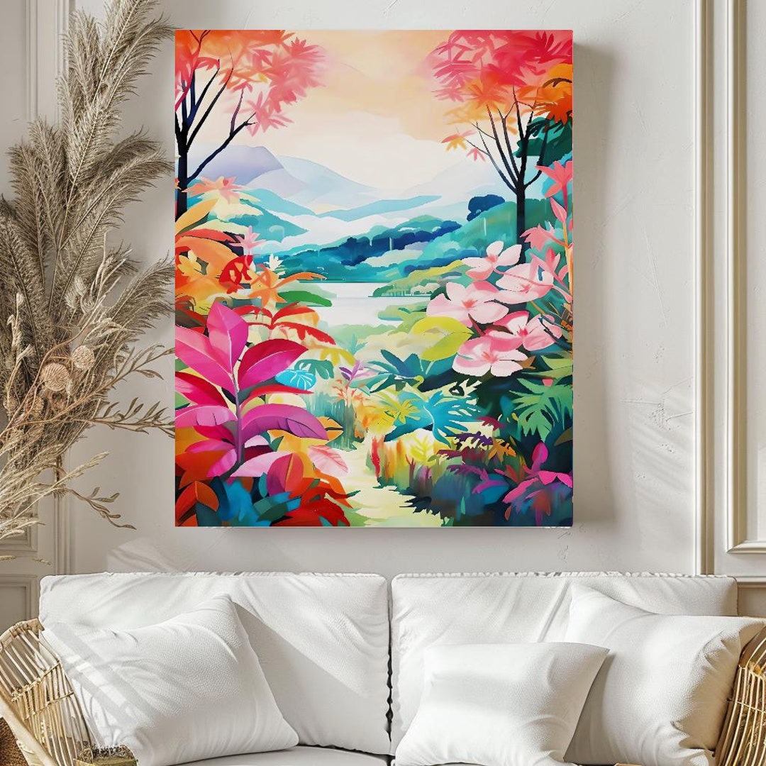 Modern Paint by Numbers Landscape,adult Diy Kit,painting on Canvas ...