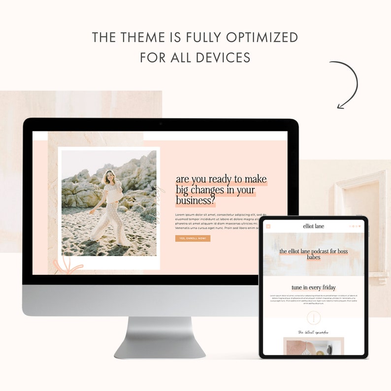 Elliot Wordpress Theme Feminine Wordpress Theme Elementor - Etsy