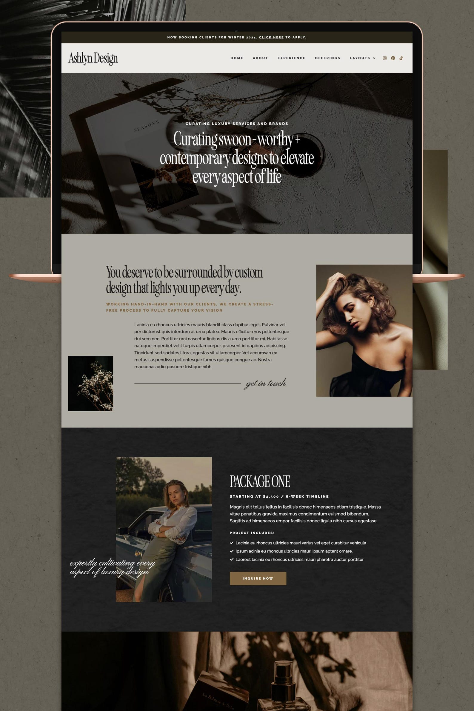 Ashlyn Wordpress Theme | Feminine Wordpress Theme With Free Elementor ...