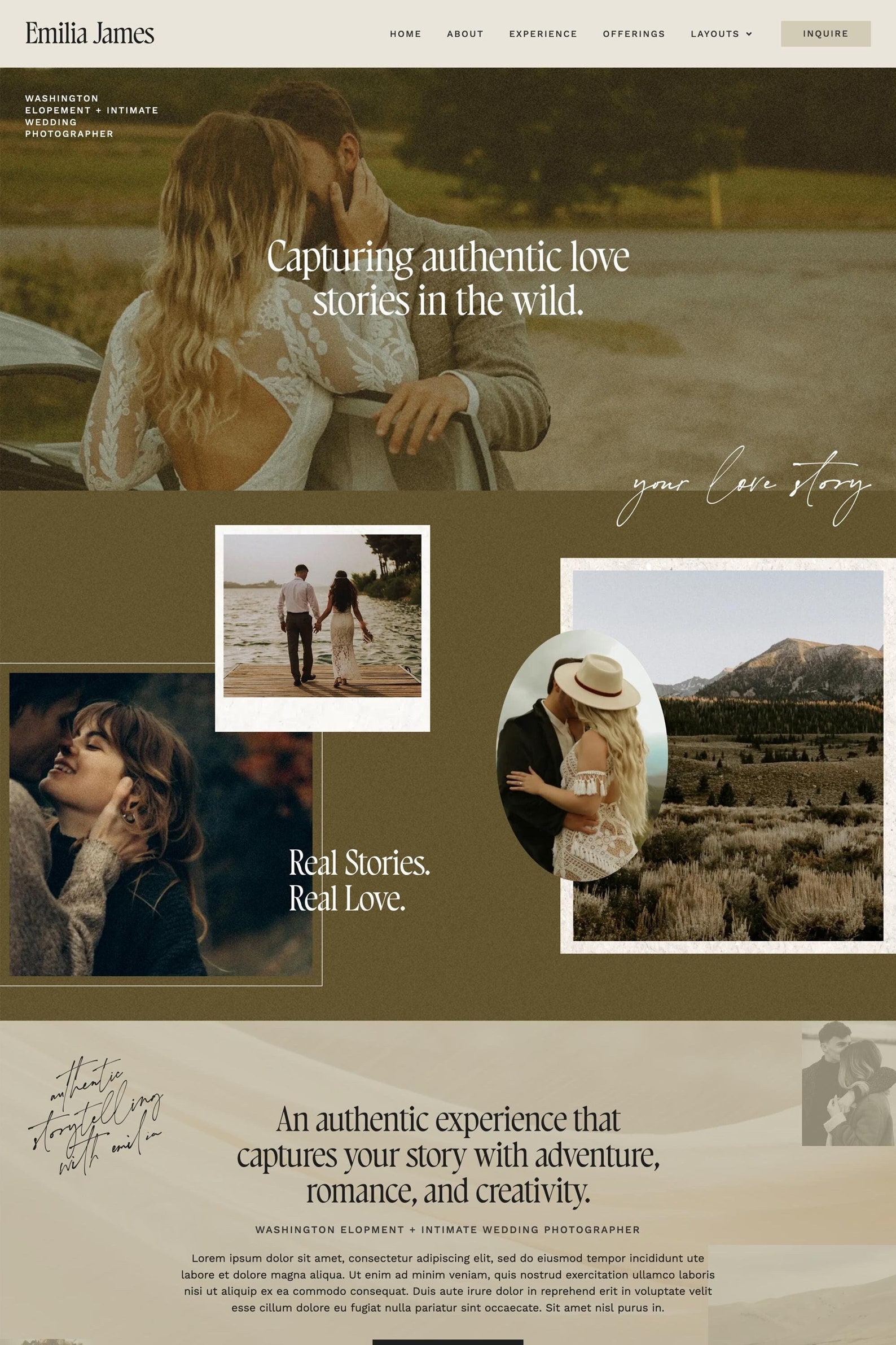 Emilia Wordpress Theme | Feminine Wordpress Theme | Free Elementor Plugin | Photography Theme - Etsy