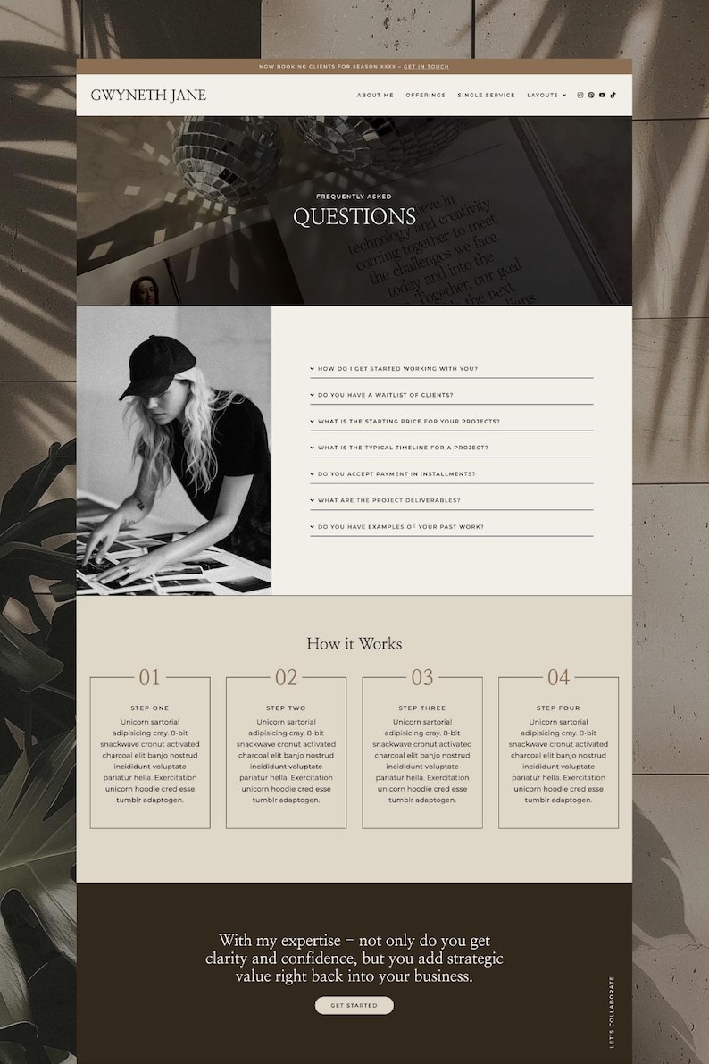 Gwyneth Wordpress Theme | Feminine Wordpress Theme With Free Elementor Website Builder - Etsy