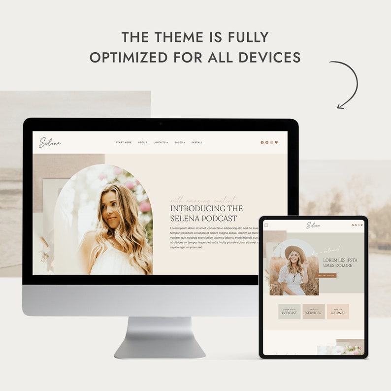 Selena Wordpress Theme ( With Elementor Pro ) | Feminine Wordpress Theme - Etsy
