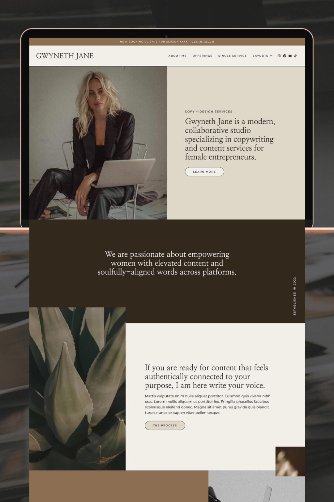 Gwyneth Wordpress Theme | Feminine Wordpress Theme With Free Elementor Website Builder - Etsy