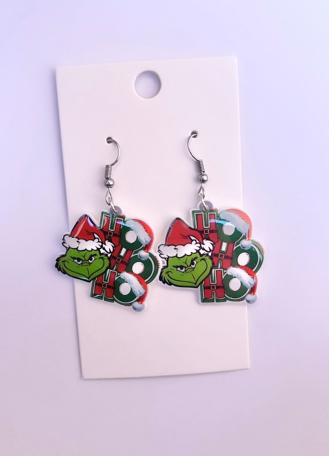 The Grinch Christmas Earrings Christmas Jewellery Christmas Dangles ...