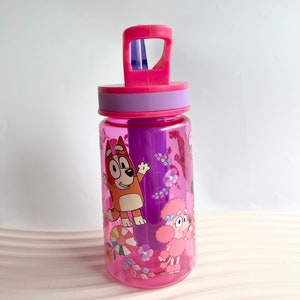 Bluey Kids Water Bottle pink Kids Drink Bottle Bluey Water Bottle - Etsy