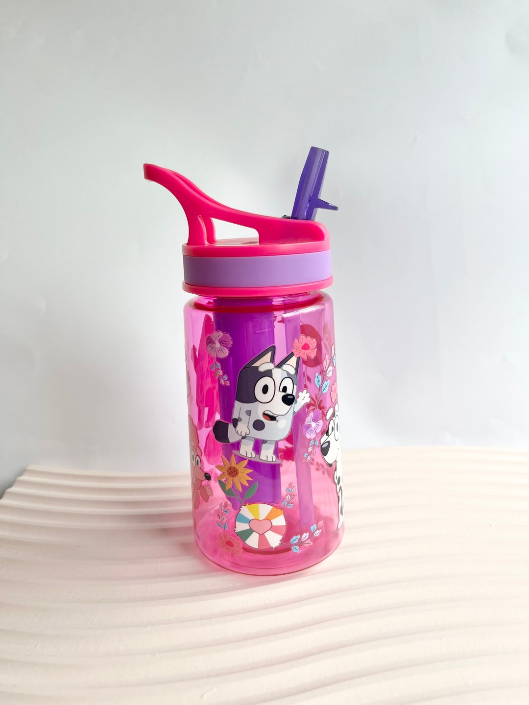 Bluey Kids Water Bottle pink Kids Drink Bottle Bluey Water Bottle - Etsy