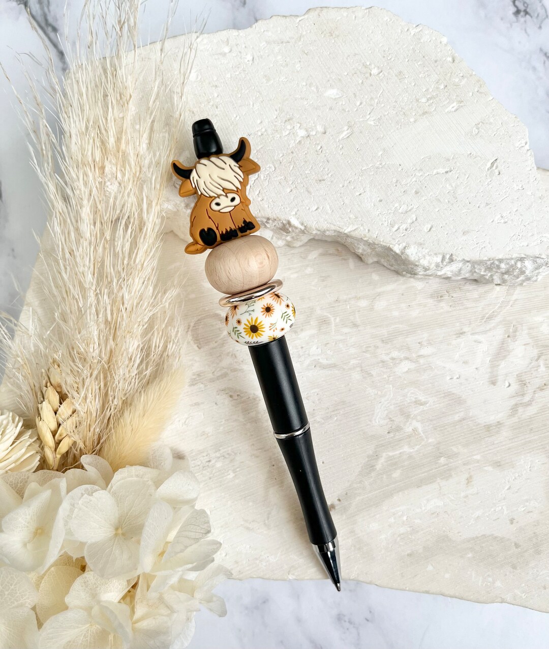 Highland Cow Pen Beaded Pen Highland Cow Gifts Highland Cow Accessories ...