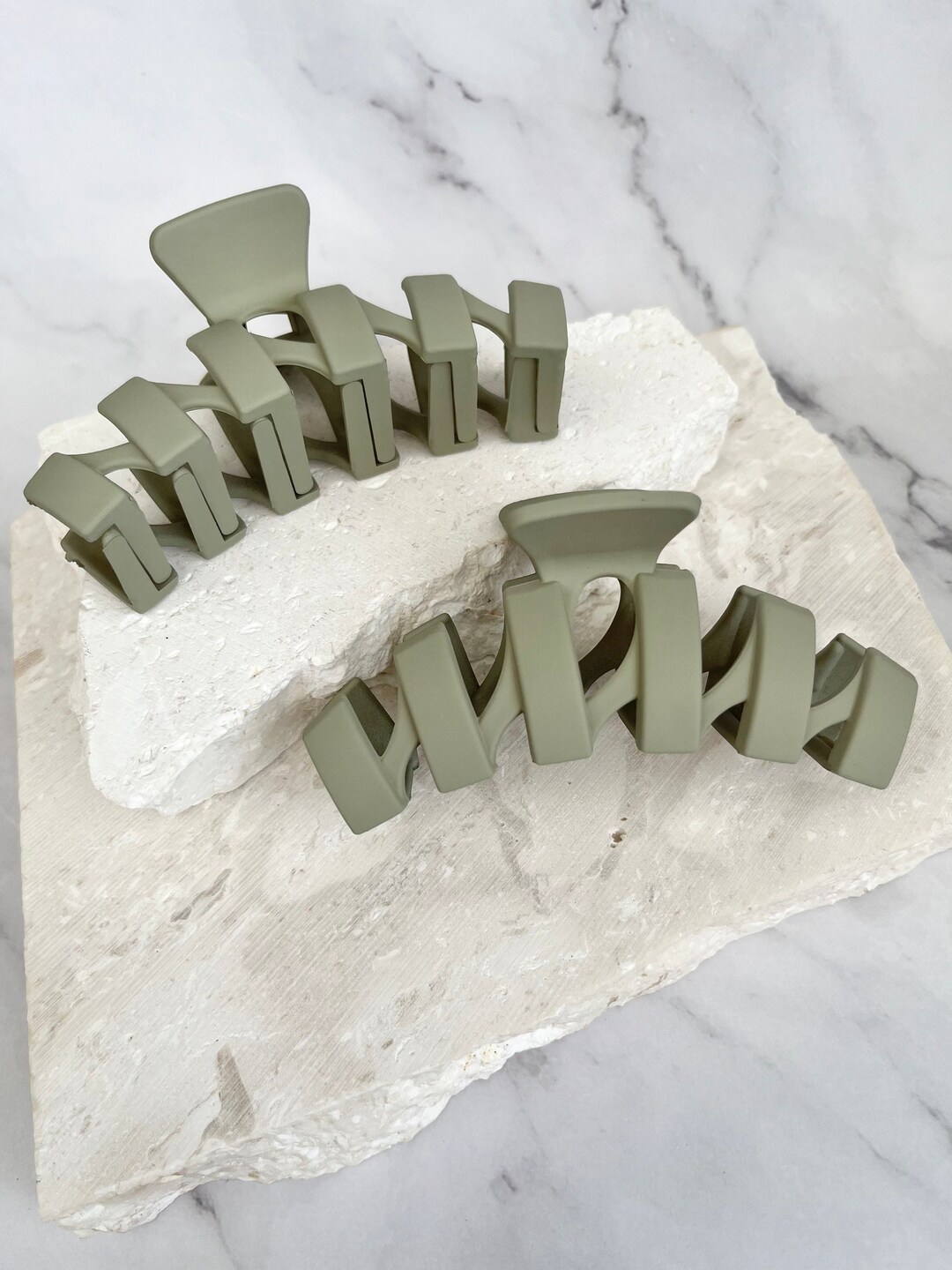 Sage Zigzag Hair Claw Hair Accessories Hair Claw - Etsy
