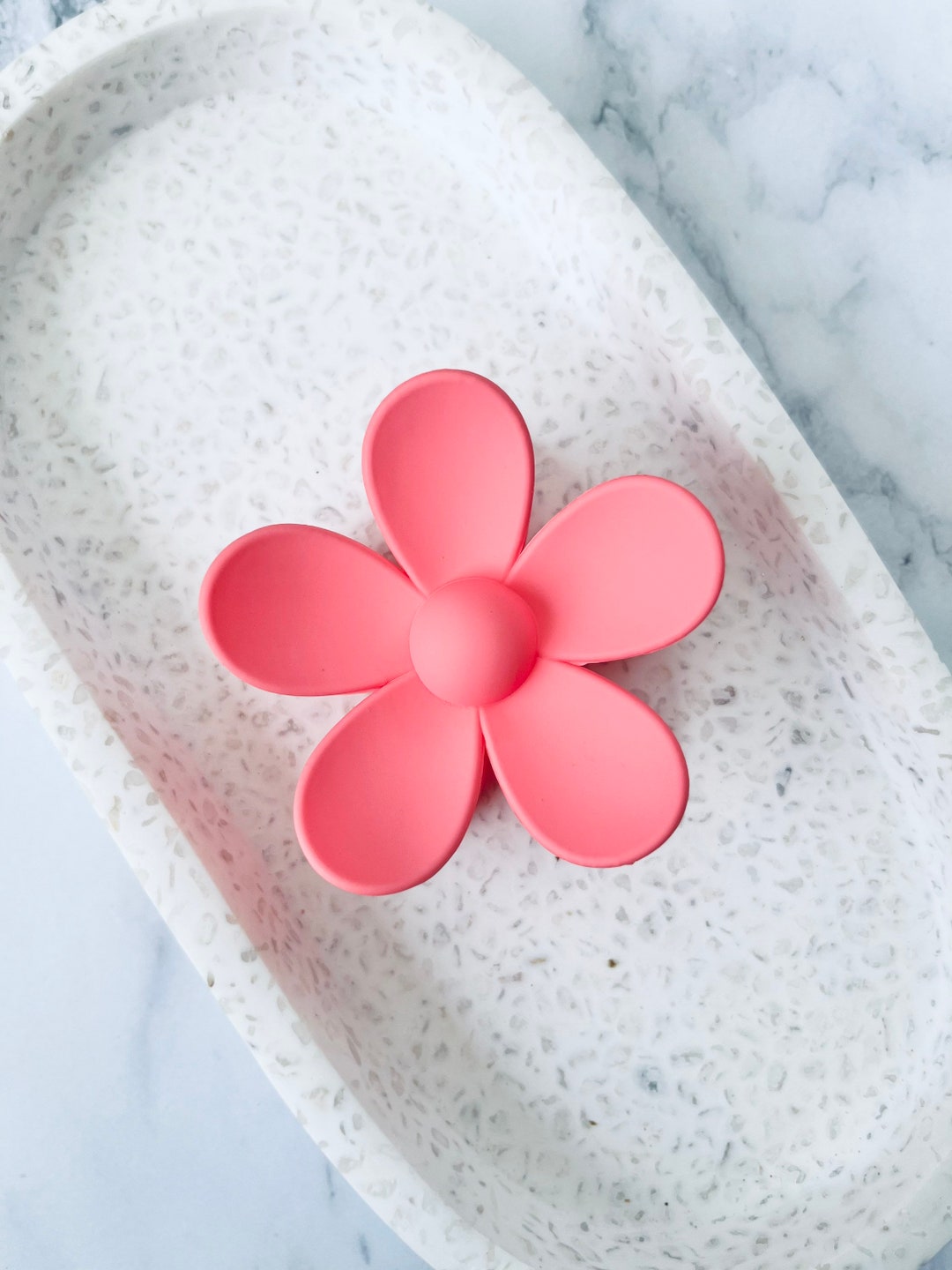 Candy Pink Daisy Hair Claw Hair Accessories Hair Claws - Etsy