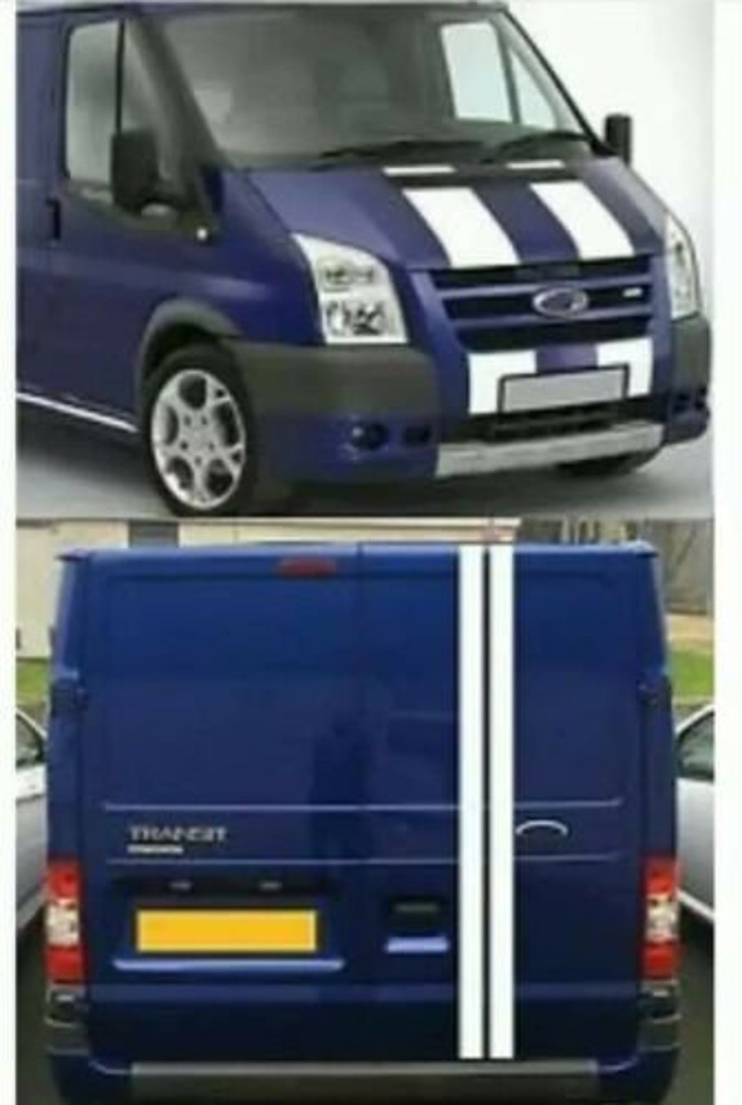 Ford Transit St Bonnet and Side Stripes Graphics Stickers Mk6 Mk7 M ...