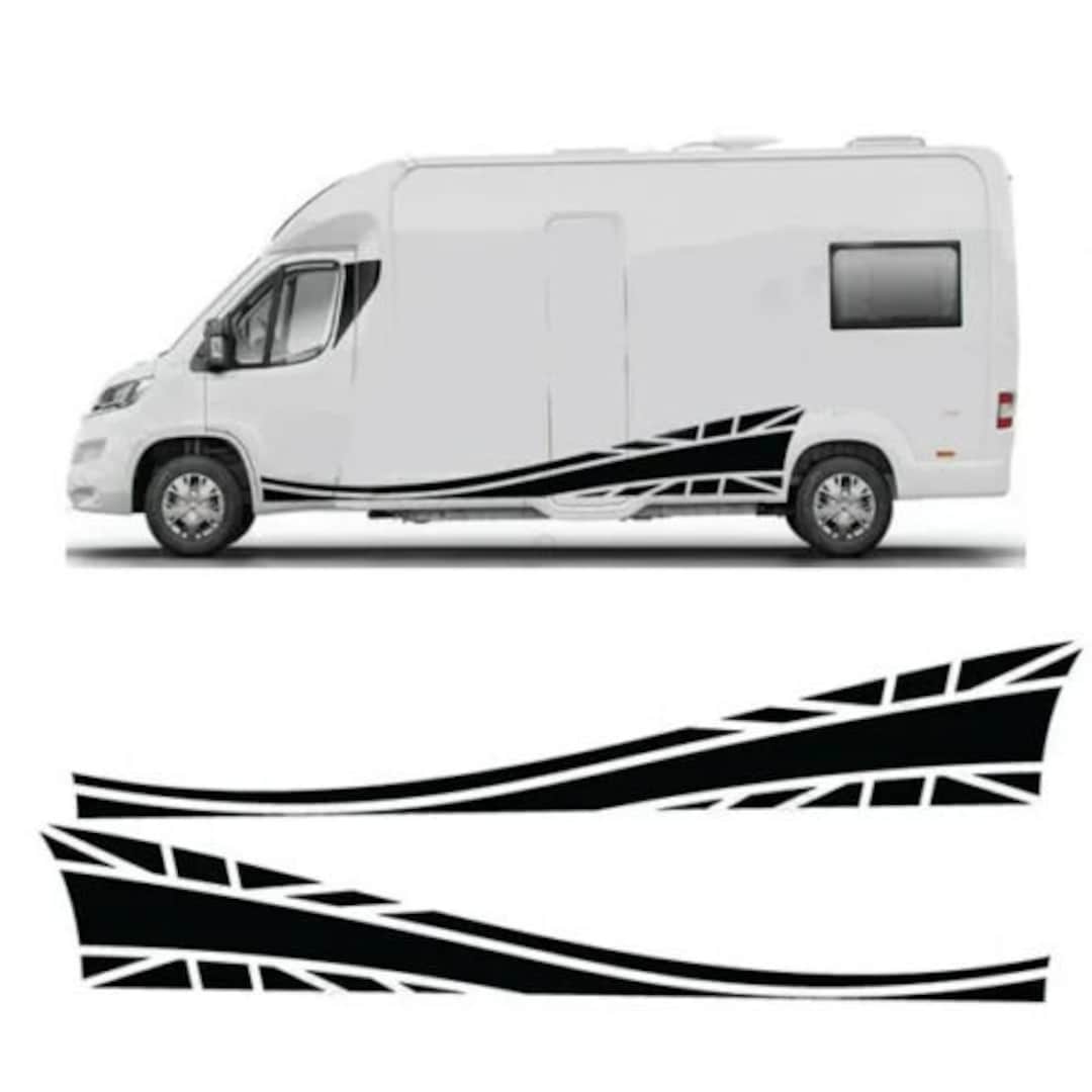 Caravan Campervan Motorhome Flag Union Jack Style Stripe Decal Sticker ...
