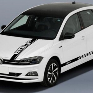 Gti/ Golf R Side Racing and Bonnet Decals Graphics Vinyl Side Stripes ...
