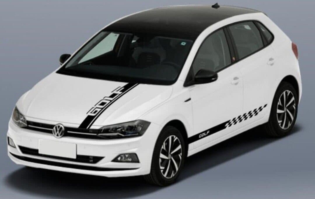 Gti/ Golf R Side Racing and Bonnet Decals Graphics Vinyl Side Stripes ...