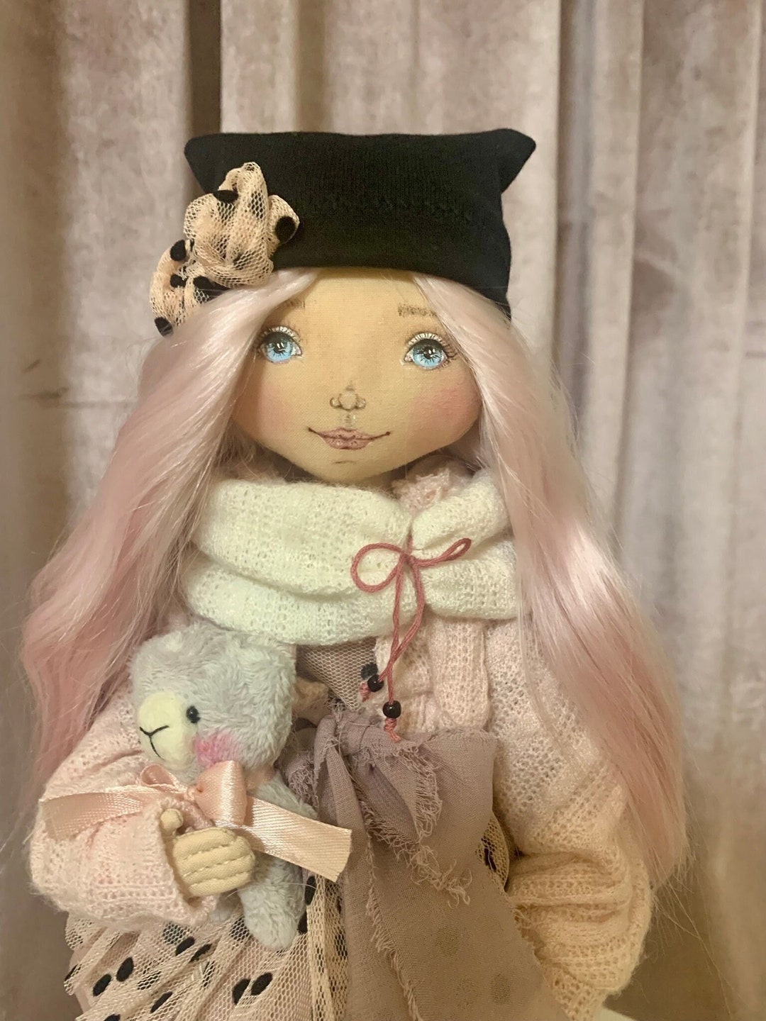 Unique Handmade Doll, Textile Doll, Rag Doll, Art Doll, Doll OOAK, Gift ...