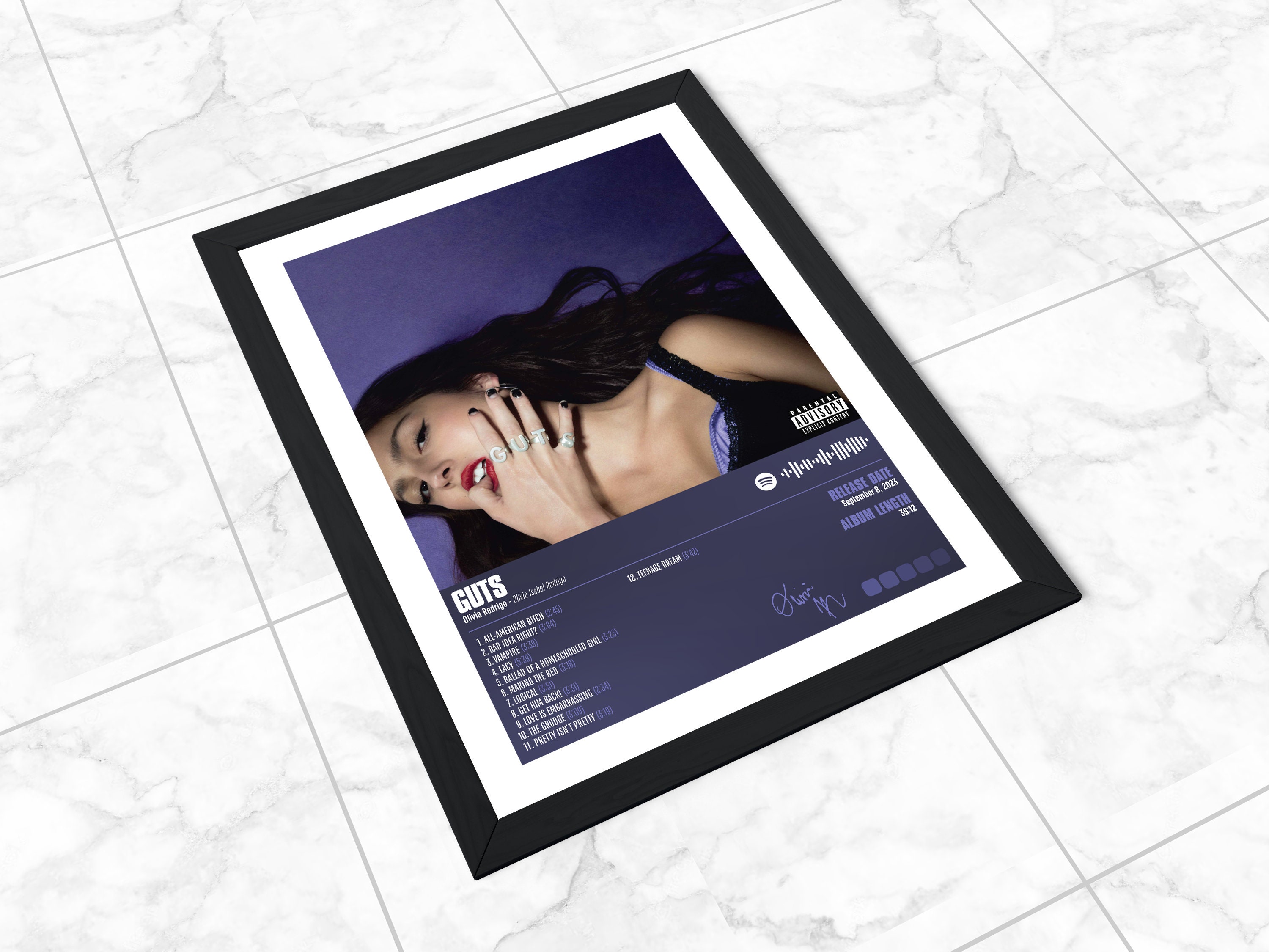 Custom Album Cover, GUTS Olivia Rodrigo Album Poster sold by Begat ...