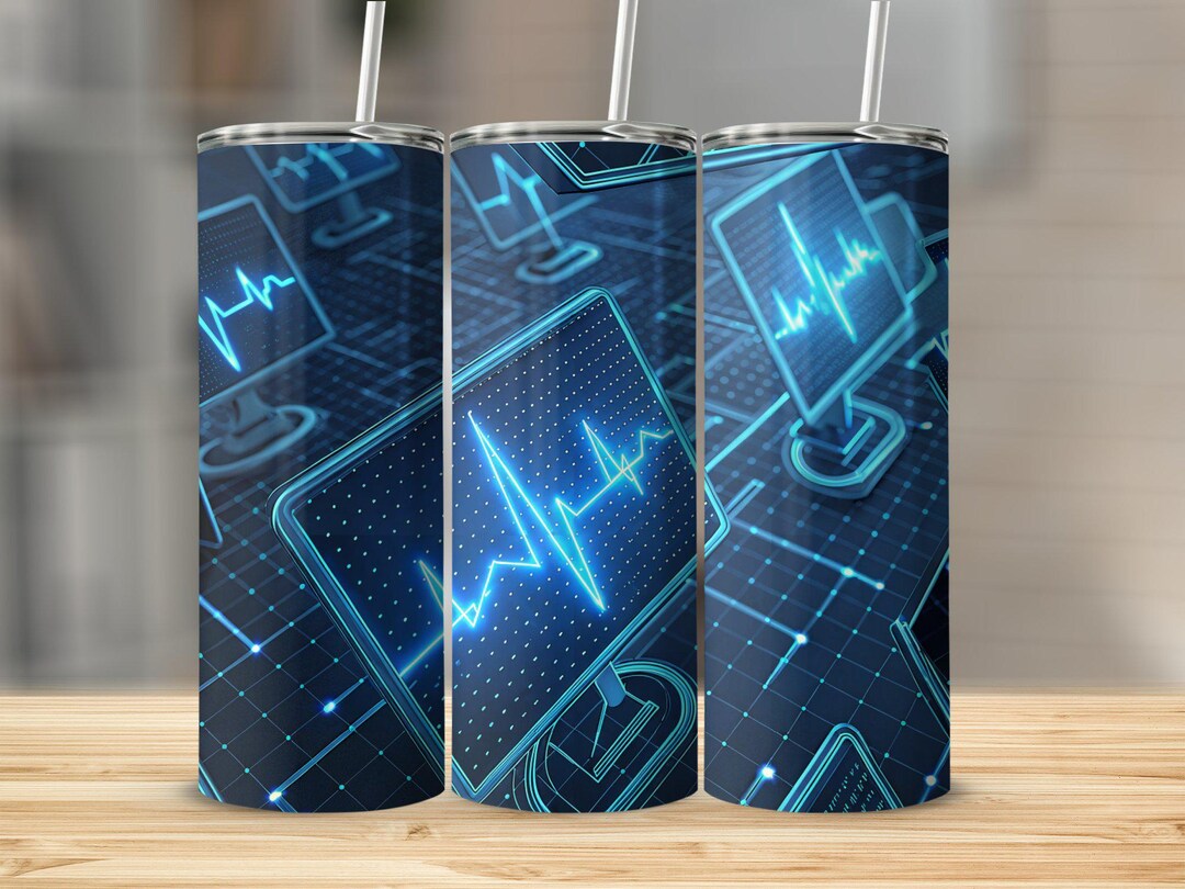 EKG Monitor Tumbler, Healthcare Gift, Doctor Tumbler, Nurse Tumbler ...