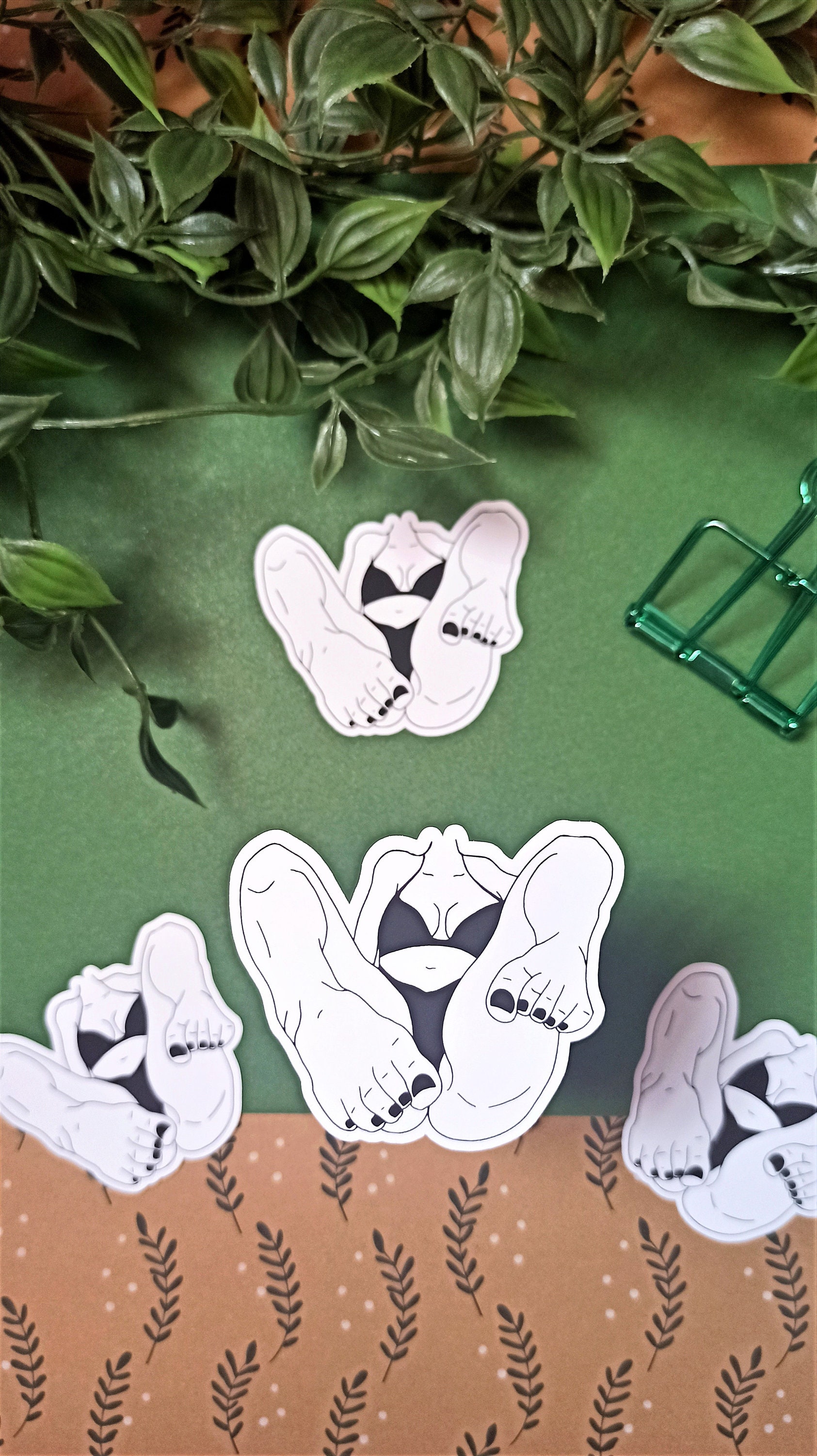 Anime Girl Legs Waterproof Matte Sticker - Etsy