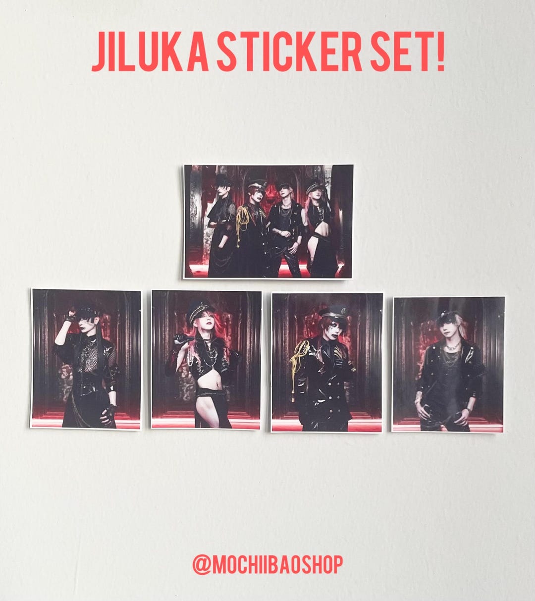 Set of 5 JILUKA Visual Kei, V-kei, J-rock Band Glossy and Waterproof Stickers! - Etsy