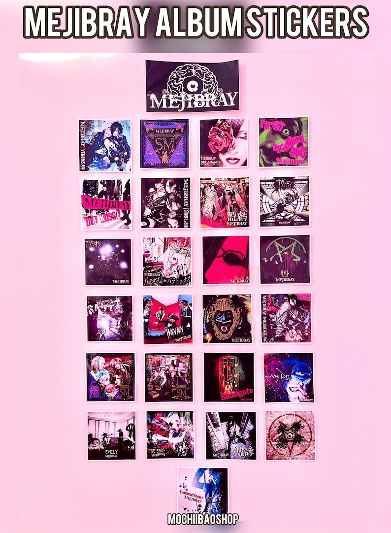 MEJIBRAY Visual Kei Album Cover Sticker Bundle of 26 Glossy - Etsy