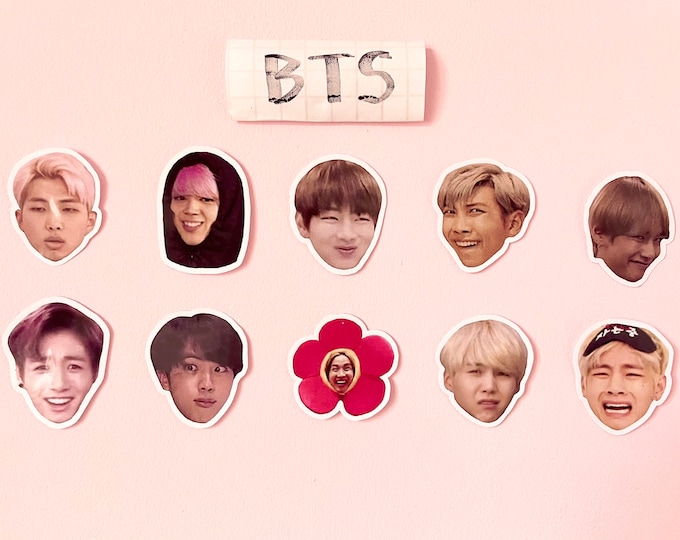 BTS Glossy Meme Face Stickers 10 Set, by Mochiibao. - Etsy