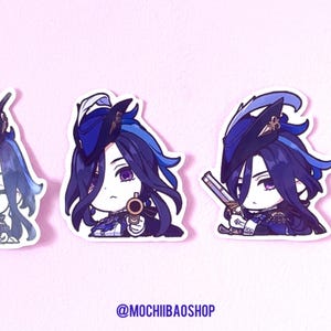 Set of 5 Genshin Impact Clorinde Emotes Glossy and Waterproof Stickers ...