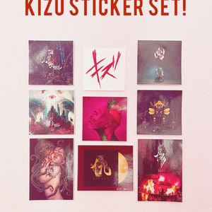 Set of 9 Kizu Visual Kei, J-rock, V-kei Band Glossy and Waterproof ...