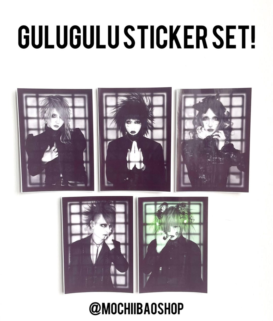 Set of 5 Gulugulu Visual Kei, J-rock, V-kei Band Glossy and Waterproof ...