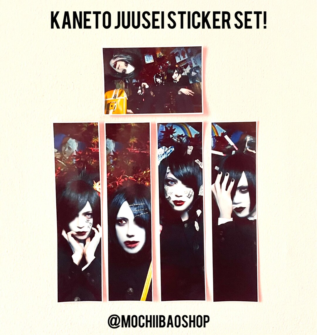 Set of 5 Kaneto Juusei Visual Kei, J-rock, V-kei Band Large Glossy and ...