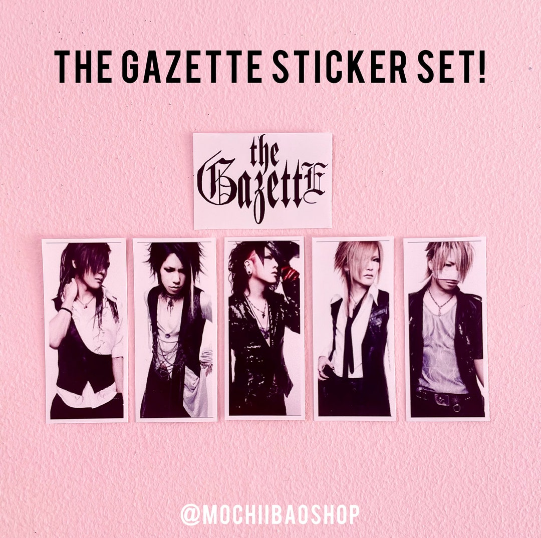 Set of 6 the Gazette Visual Kei, V-kei, J-rock Band Glossy and Waterproof Sticker Set! - Etsy