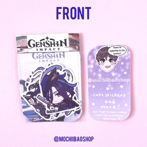 Set of 5 Genshin Impact Clorinde Emotes Glossy and Waterproof Stickers ...