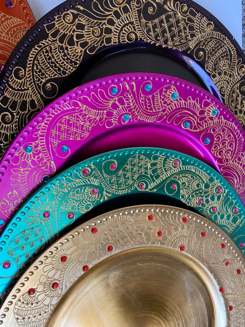 Set of 10 Assorted Colors Charger Plate. - Etsy