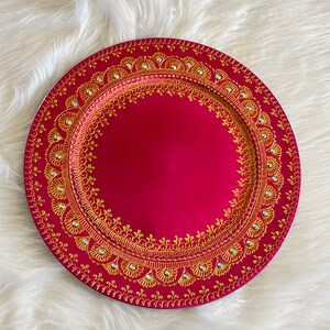Pack of 6 Henna Charger Plate more Colors Available - Etsy