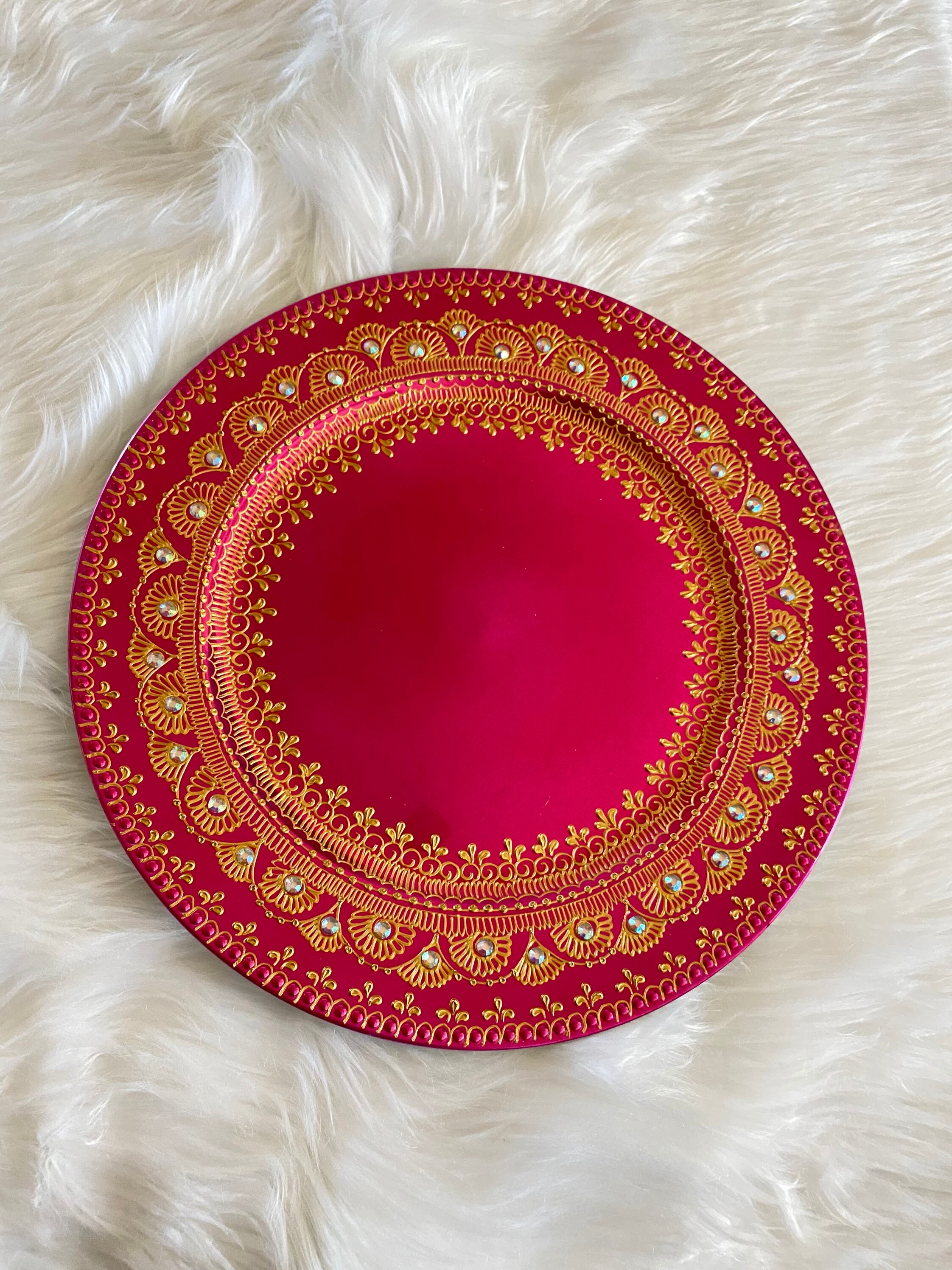 Henna Charger Plate more Colors Available - Etsy