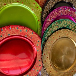 Set of 10 Assorted Colors Charger Plate. - Etsy