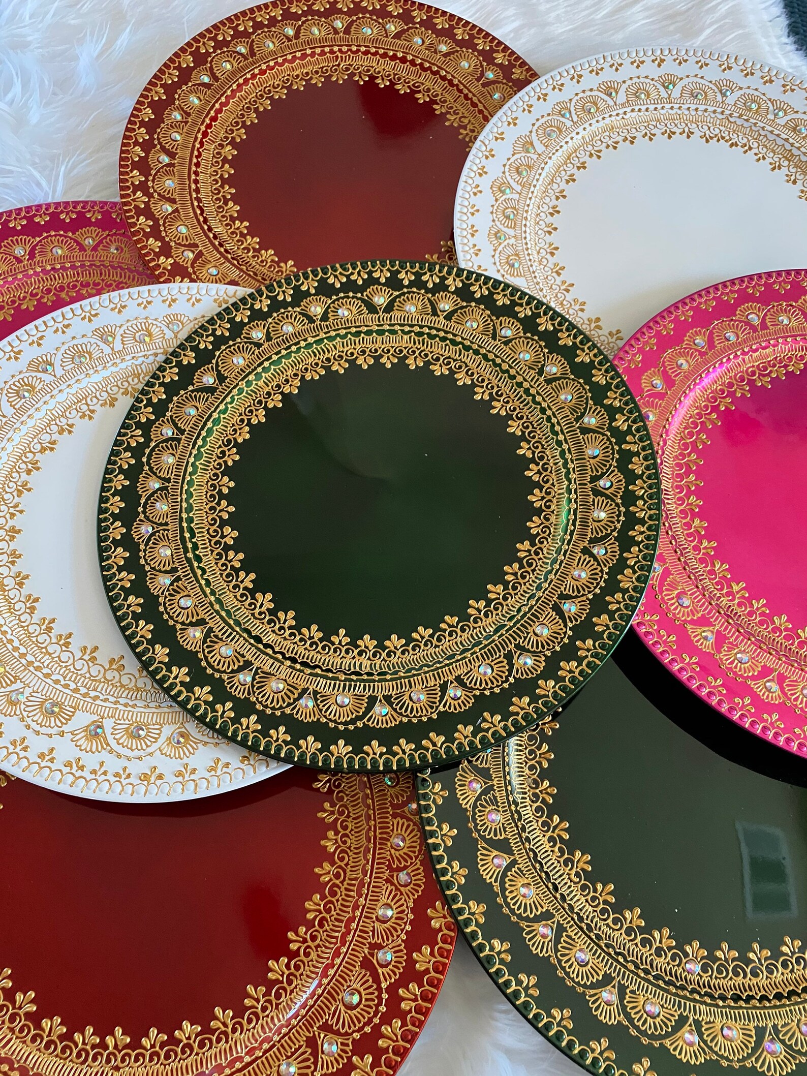 Henna Charger Plate more Colors Available - Etsy