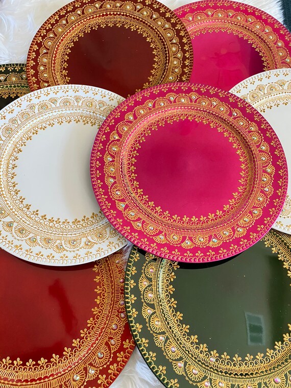 Henna Charger Plate more Colors Available - Etsy