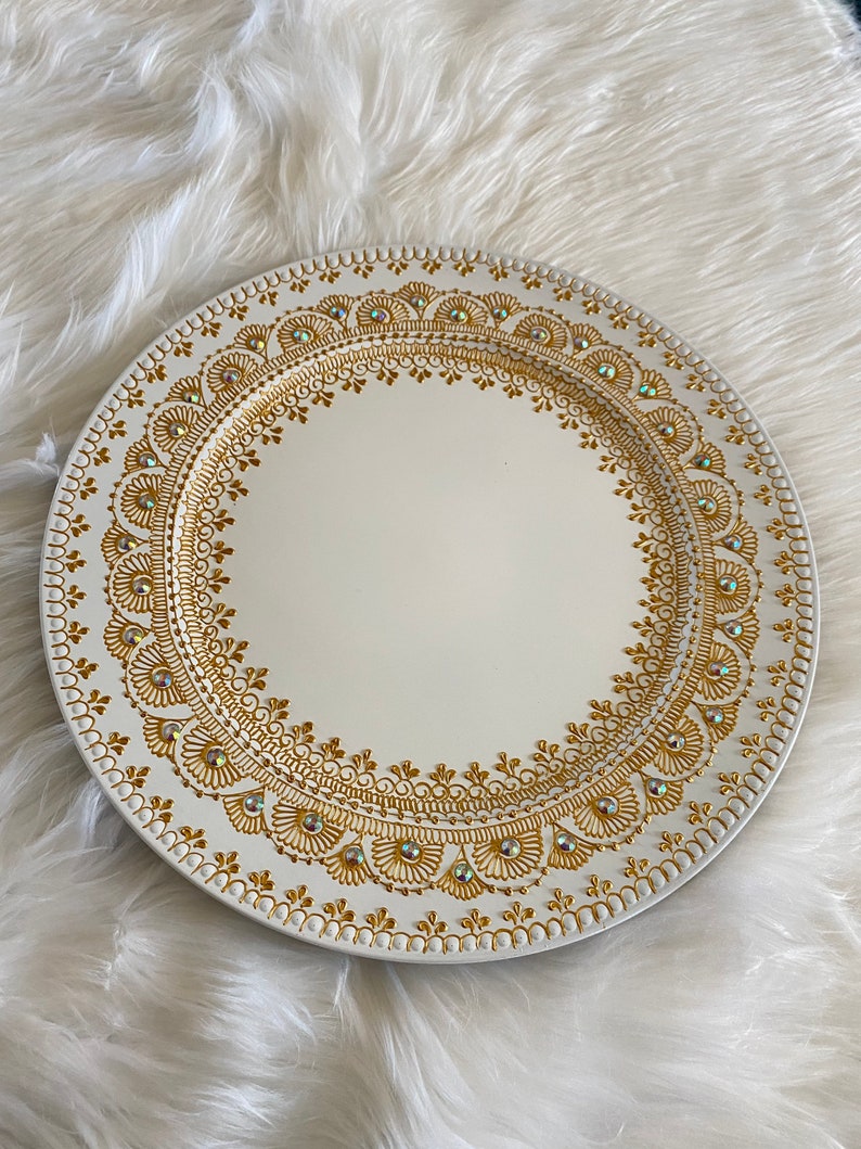 Henna Charger Plate more Colors Available - Etsy