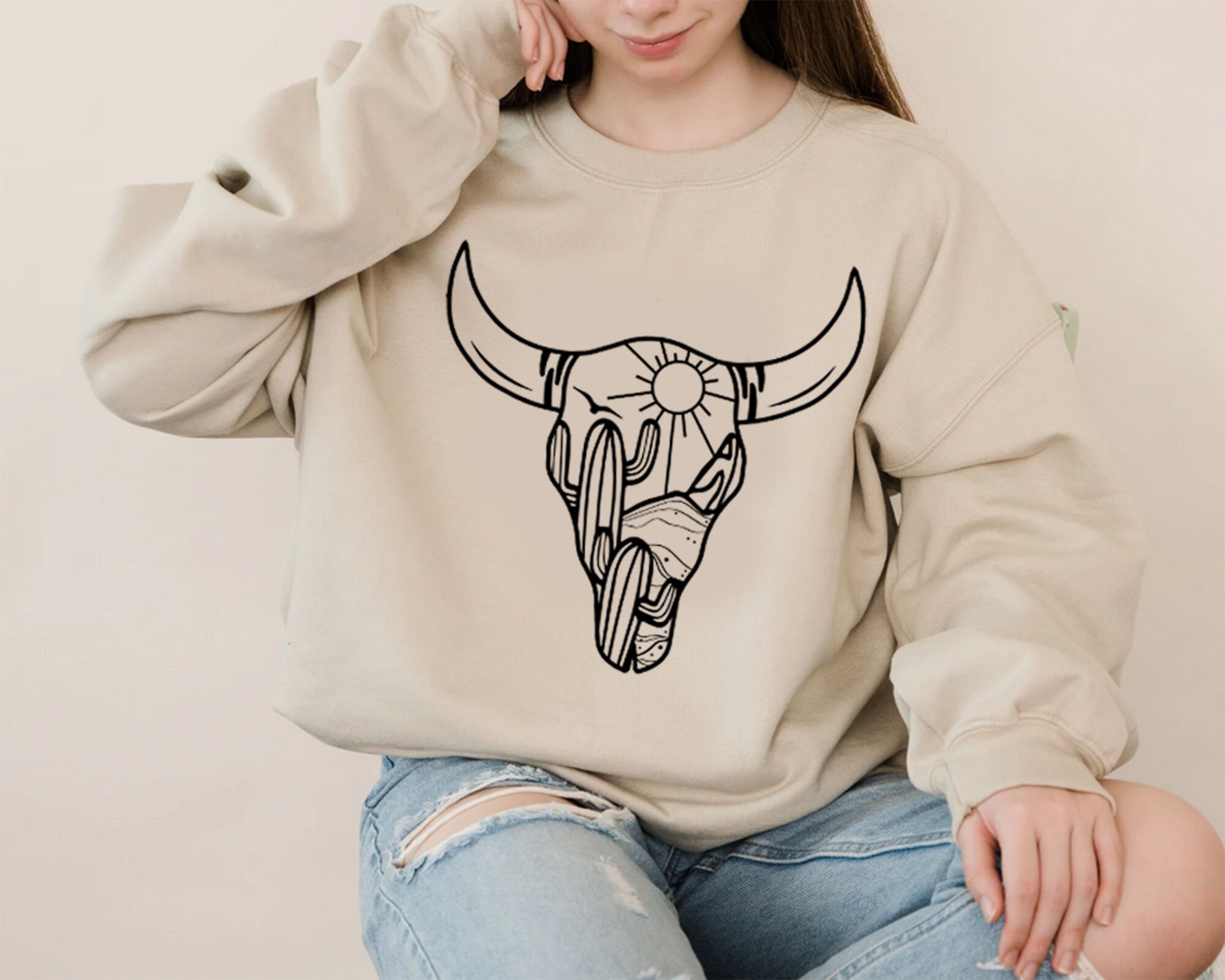 Cow Skull Desert Svg Cow Skull Cactus Svg Cow Skull Svg Cow - Etsy