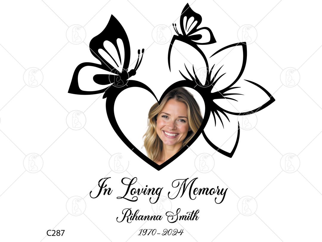 In Loving Memory Svg Editable, in Memory of Svg, Memorial Png, Floral ...