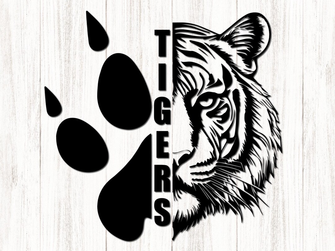 Tiger Head SVG PNG: Wild Animal Clipart, Mascot Design (instant ...