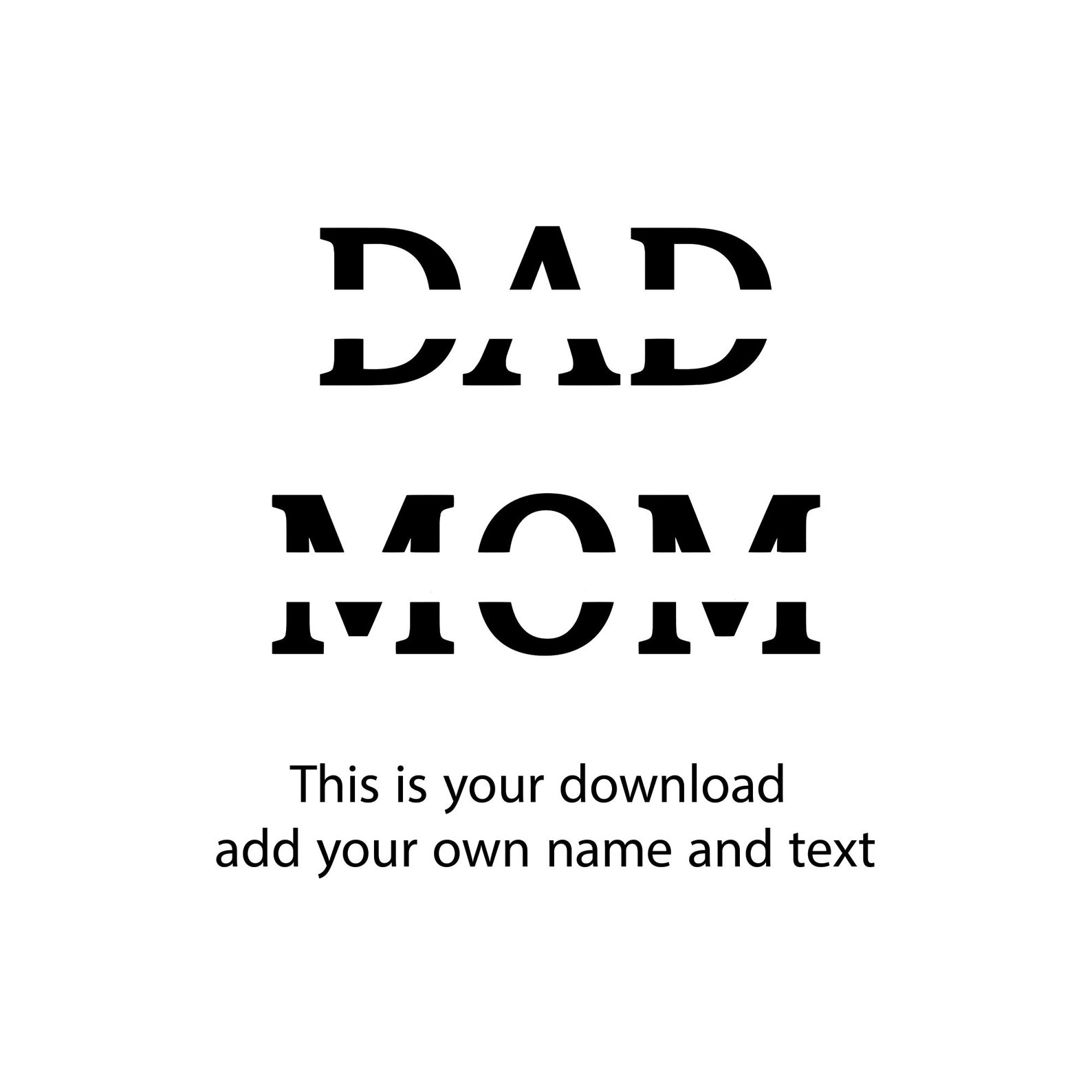 Mom Dad Svg Dad Svg Mom Svg Mom Monogram Svg Mom Dad Split - Etsy