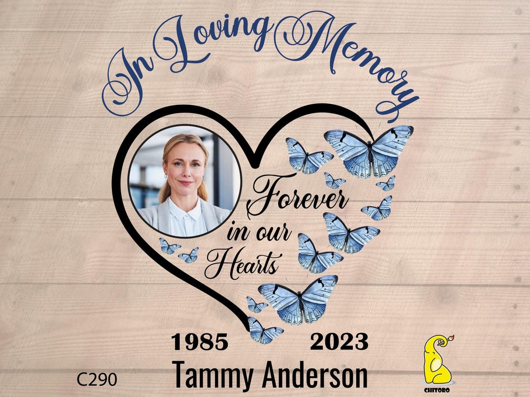 Memorial Butterflies Heart PNG: in Loving Memory Design (digital ...