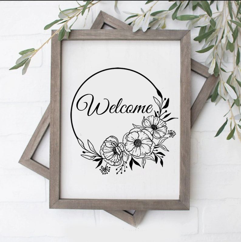Floral Frame Svg Floral Wreath SVG Floral Swag Svg - Etsy