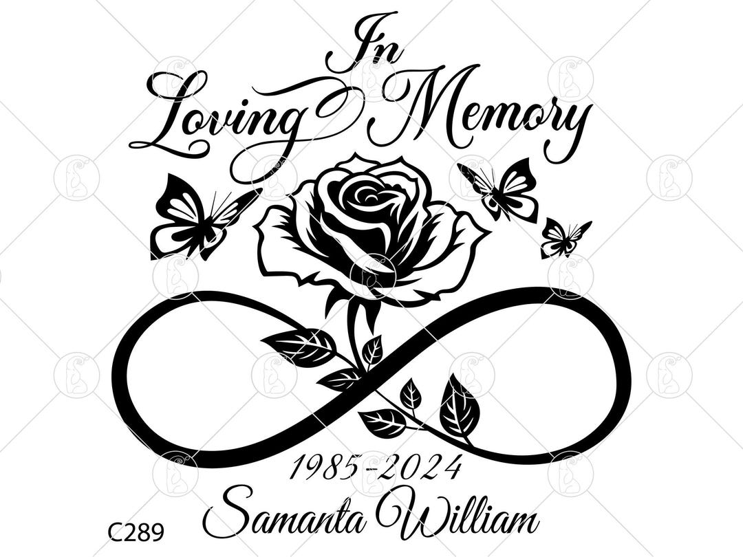 In Loving Memory Svg, Memorial Rose Png, Memory Svg, Memorial Svg ...