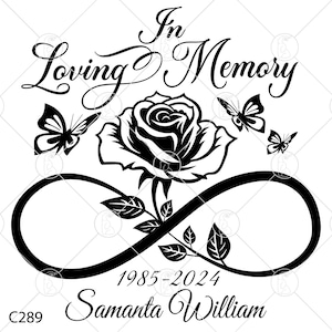 In Loving Memory Svg, Memorial Rose Png, Memory Svg, Memorial Svg ...