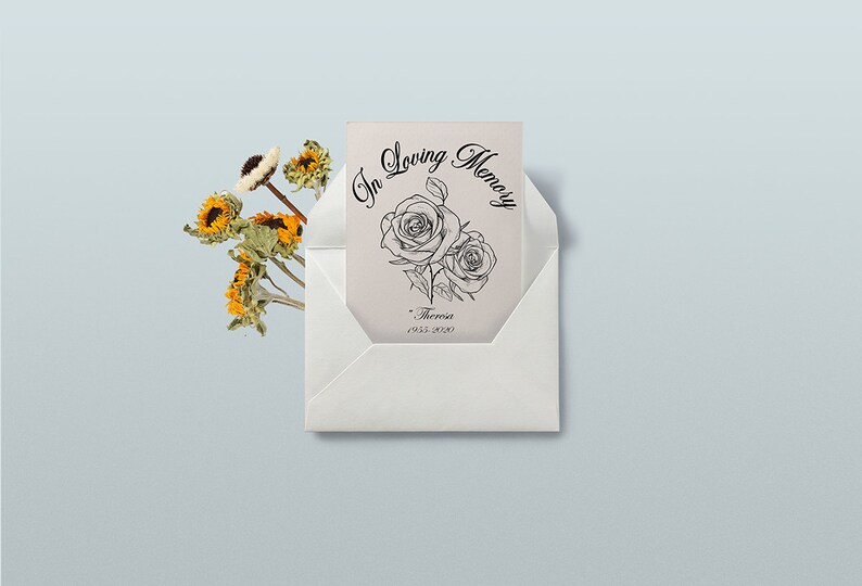 Memorial Rose SVG: in Loving Memory, Cricut, Silhouette (digital ...