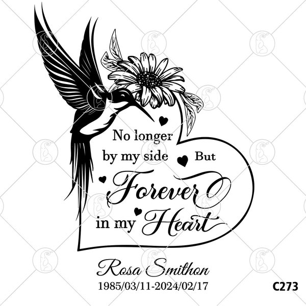 No Longer by My Side but Forever in My Heart Svg - Etsy